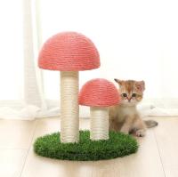 China Natural Sisal Cat Scratching Post Mushroom Tree for Indoor Kitten Training Interactive Toy 18.9 Inch for sale