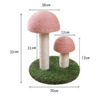 China Natural Sisal Cat Scratching Post Mushroom Tree for Indoor Kitten Training Interactive Toy 18.9 Inch for sale