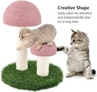 China Natural Sisal Cat Scratching Post Mushroom Tree for Indoor Kitten Training Interactive Toy 18.9 Inch for sale