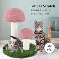 China Natural Sisal Cat Scratching Post Mushroom Tree for Indoor Kitten Training Interactive Toy 18.9 Inch for sale