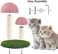 China Indoor Kitten Climbing Post Sustainable Mushroom Cat Scratching Post with Interactive Toy for sale