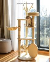 China Sale Cat Scratching Board for Playing and Sleeping Large Tall Cat Climbing Frame for sale