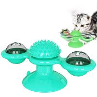 China Customizable Cat Turntable Windmill Food Toy with Suction Base - Interactive Puzzle Feeder for Cats and Small Dogs for sale