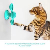 China Customizable Cat Turntable Windmill Food Toy with Suction Base - Interactive Puzzle Feeder for Cats and Small Dogs for sale