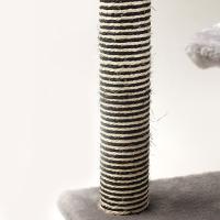 China ODM Gray Wood Modern Cat Climbing Frame Deluxe Sisal Cat Tree House Scratcher 120cm for sale