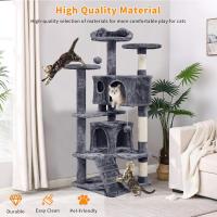 China Fun Play Plush Pet Toy Cat Tree with Sturdy Scratching Posts and Large Climbing Frame for sale
