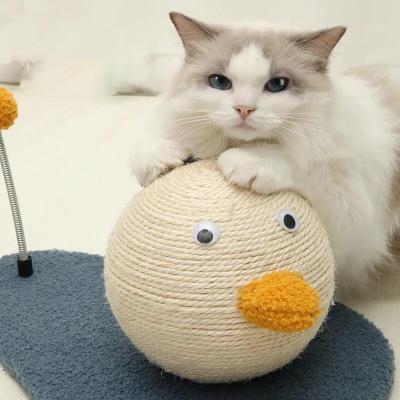 China ODM Wooden Sisal Cat Furniture with Interactive Ball - 6000 sqm Manufacturing Facility, SGS Certified Eco-Friendly Pet Scratcher for sale