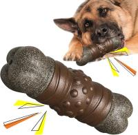 China Non Toxic Eco Friendly Squeaky Bone Dog Toy for Indoor Outdoor Play 15cm for sale