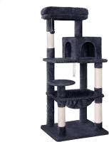 China 143cm Multi-Level Cat Tree with Plush Perch, Sisal Scratching Posts and Anti-Toppling Design for Indoor Use for sale