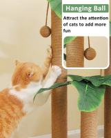 China Cat Coconut Palm Tree Climbing Frame with Natural Sisal Scratch Pole - 15.75