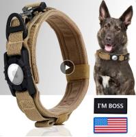 China Nylon Dog Training Collar for Running Walking Hiking Airtag Tracker Protective Case Now for sale