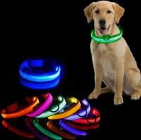 China Adjustable Nylon Reflective Pet Dog Collar and Leash Set with Soft Padded Neoprene 28-60cm for sale
