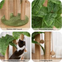 China Indoor Green Cat Tree Tower with Sisal Scratching Posts 31.5 Inch Cat Condo for sale