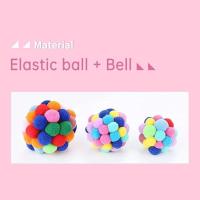China Handmade Plush Cat Ball Toy with Bell Catnip Interactive Bouncy Ball for Cats Small Dogs 7 Colors for sale