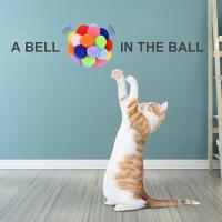 China Handmade Plush Cat Ball Toy with Bell Catnip Interactive Bouncy Ball for Cats Small Dogs 7 Colors for sale