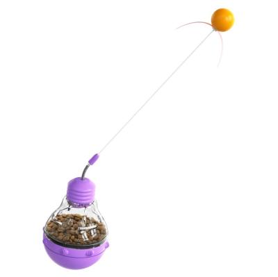 China Custom Logo Slow Food Dispenser Feeder Cat Toy Balls Interactive for Indoor Cats 5cm for sale