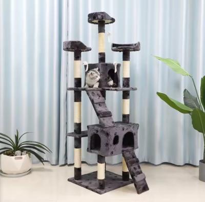 China Fun Play Multi Level Luxury Cat Tree Furniture with Scratching Post Condo Platforms for sale