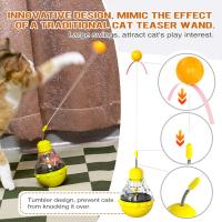 China Custom Logo Slow Food Dispenser Feeder Cat Toy Balls Interactive for Indoor Cats 5cm for sale