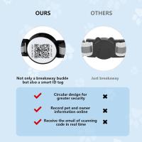 China C-04 Adjustable Pet Collar with Emergency Contact QR Code for sale
