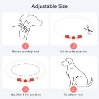 China USB Rechargeable Waterproof LED Dog Collar 70cm 3 Light Modes for Night Walking Training for sale