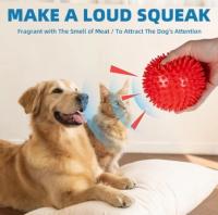 China TPR Squeaky Tooth Cleaning Ball Dog Toy for Pet Teeth Training Chewing 6cm for sale