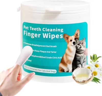 China Custom Logo PET Teeth Wipes with Natural Ingredients for Dogs and Cats - Hypoallergenic Dental Cleaning 15-Pack for sale