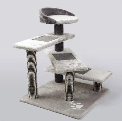 China Sisal Cat House with Toys Scratching Post Climbing Activity Tower for Indoor Cats for sale