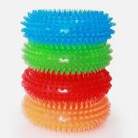 China TPR Pet Dog Interactive Chew Toy Squeaky Bite Resistant Barbed Tooth Cleaning Toy for Dogs 360 Degree Cleaning for sale