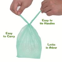 China Custom Biodegradable Dog Waste Bags 20 Micron Thick with 4.4lb Capacity and Custom Printing Options for sale