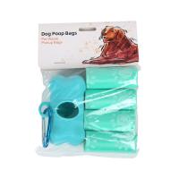 China Custom Biodegradable Dog Waste Bags 20 Micron Thick with 4.4lb Capacity and Custom Printing Options for sale