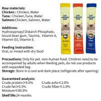 China Premium Cat Food Strips - 3 Flavor Hydration Pack with 24 Month Shelf Life for All Life Stages for sale