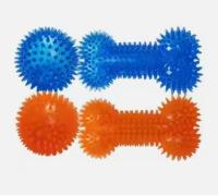 China TPR Dog Bone Toy with Squeaker for Teeth Cleaning Interactive Molar Chew for Medium Dogs for sale