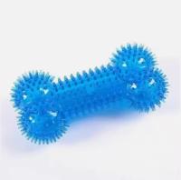 China TPR Dog Bone Toy with Squeaker for Teeth Cleaning Interactive Molar Chew for Medium Dogs for sale
