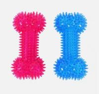 China TPR Dog Bone Toy Durable Chew Toy for Aggressive Chewers Teeth Cleaning 15cm for sale