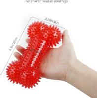 China TPR Dog Bone Toy Durable Chew Toy for Aggressive Chewers Teeth Cleaning 15cm for sale