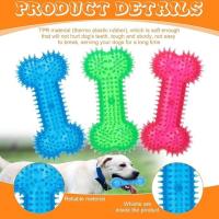 China Dog Soft Chew Toys Durable TPR Bone Shape for Interactive Training and Teeth Cleaning for sale
