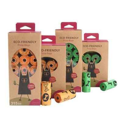 China EPI Biodegradable Pet Waste Bags 315 Count with Custom Logo - Corn-Based Eco-Friendly Dog Cat Poop Bags for sale