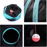 China Customizable 4 Way Cat Tunnel Bed Pop-up Collapsible Pet Tube Toy 25cm x 63cm for sale