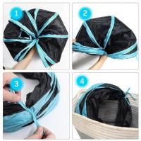 China Customizable 4 Way Cat Tunnel Bed Pop-up Collapsible Pet Tube Toy 25cm x 63cm for sale