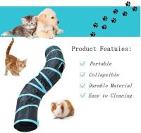 China Customizable 4 Way Cat Tunnel Bed Pop-up Collapsible Pet Tube Toy 25cm x 63cm for sale