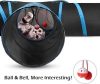 China Foldable 3 Way 4 Way 5 Way Cat Tunnel Toy with Bell Ball Eco-Friendly Soft Fabric for Cats Small Dogs for sale