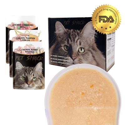 China 85g Natural Chicken Breast Wet Cat Food with Omega-6 for Skin & Coat Health - 100% Meat Pet Treats for sale