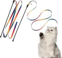 China Multicolor Fabric Cat Teaser Stick Sustainable Training Toy with Easy Dental Function for sale