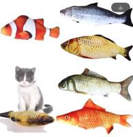 China Electric Moving Fish Cat Toy with Catnip Plush USB Charging Interactive Pet Toy for Cats 5V 2A for sale