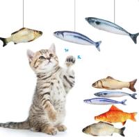 China Interactive Cat Toy Realistic Flopping Fish with Catnip USB Charging 5V 2A for Indoor Cats for sale