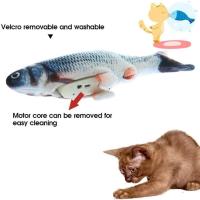China Interactive Cat Toy Realistic Flopping Fish with Catnip USB Charging 5V 2A for Indoor Cats for sale