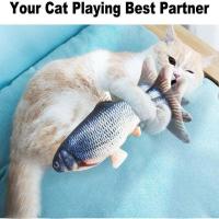 China Interactive Cat Toy Realistic Flopping Fish with Catnip USB Charging 5V 2A for Indoor Cats for sale