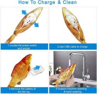 China Interactive Cat Toy Realistic Flopping Fish with Catnip USB Charging 5V 2A for Indoor Cats for sale