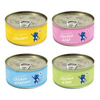 China OEM Shredded Chicken and Salmon Canned Cat Food 170g High Protein Special Diet for sale