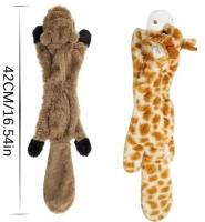 China Durable Interactive Plush Dog Toy No Stuffing Animal Shell Squeaky for Medium Large Dogs 30cm for sale